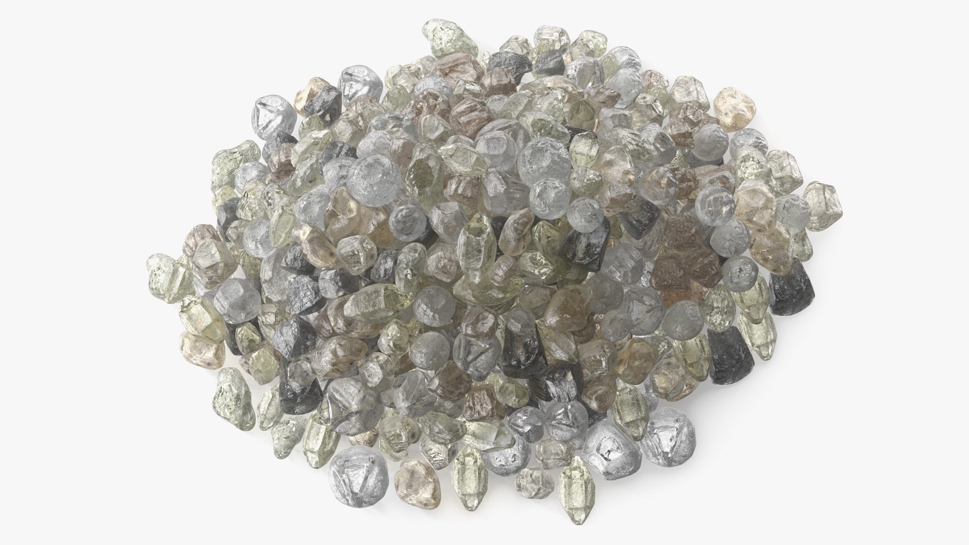 Pile Of Uncut Diamond 3D Model - TurboSquid 2182871