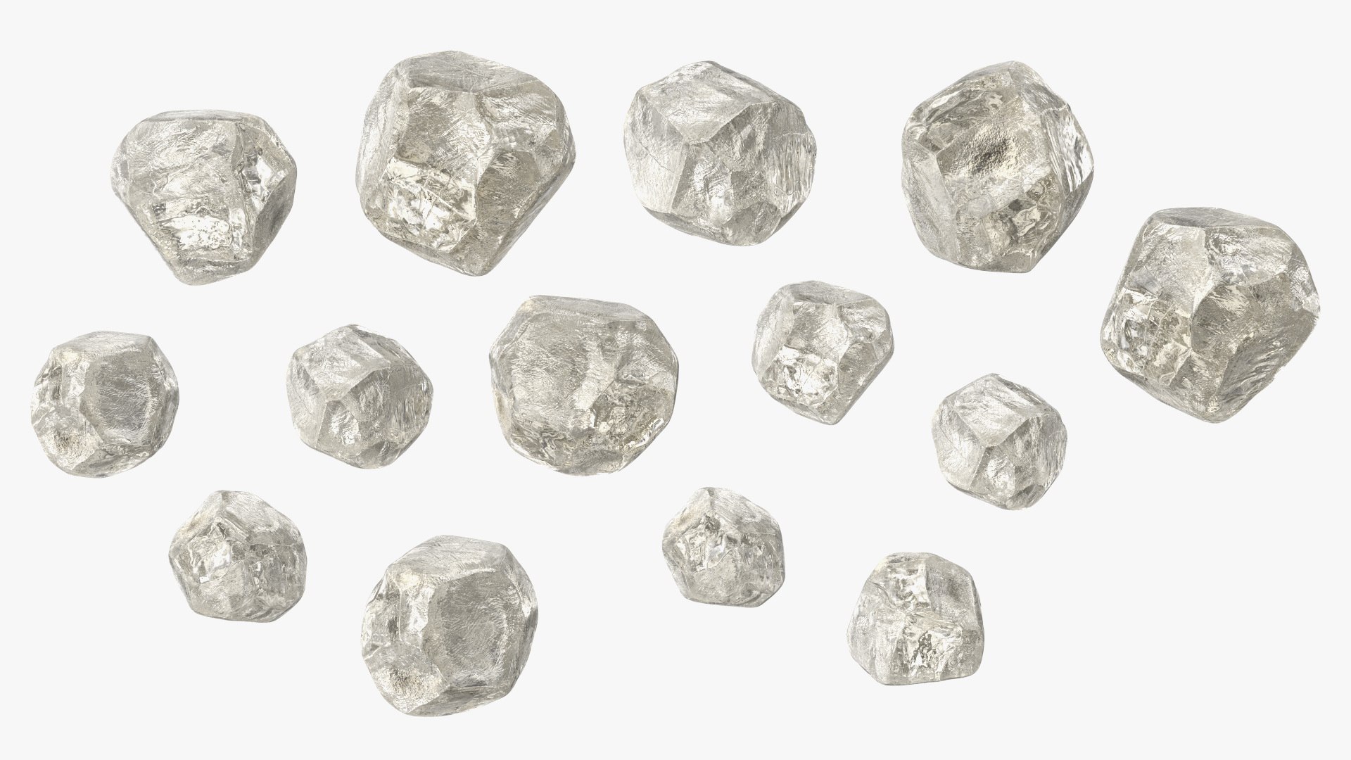 Pile Of Uncut Diamond 3D Model - TurboSquid 2182871