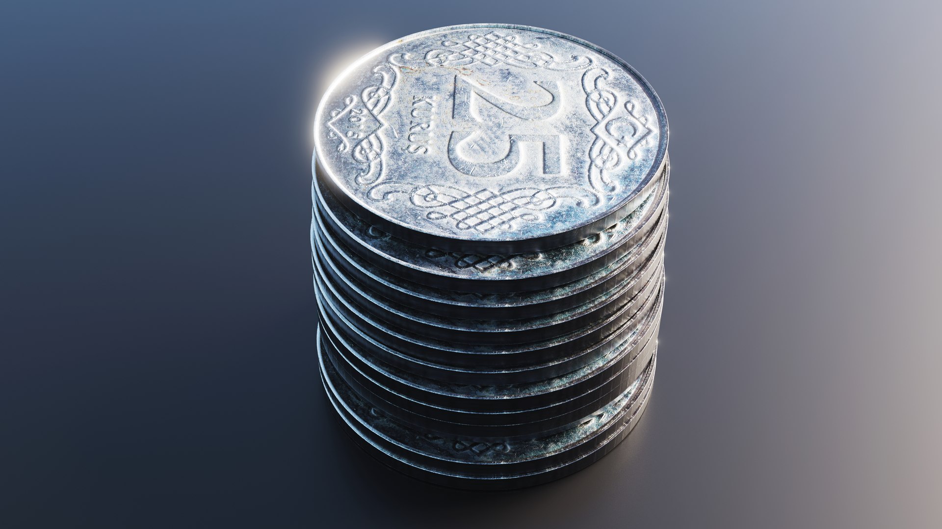 Turkish Lira Coin 3D Model - TurboSquid 2293724