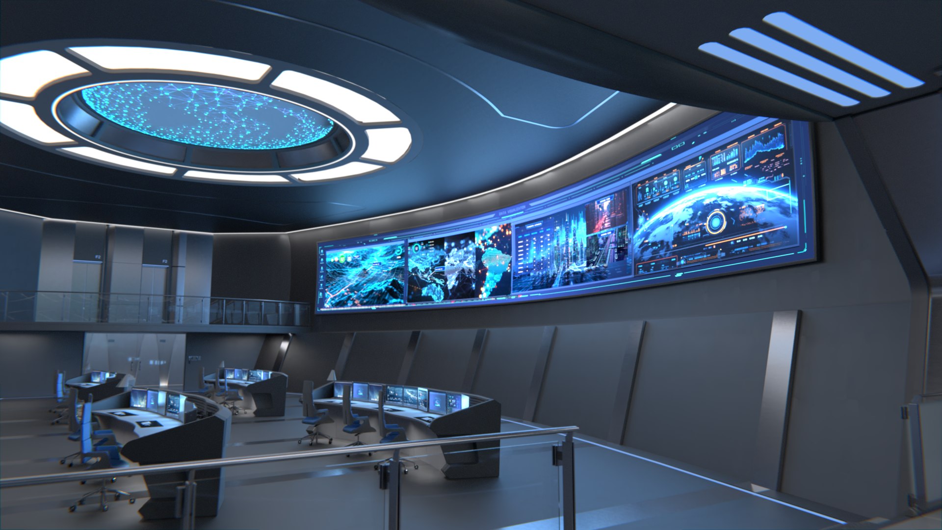 Monitoring Center Command Center 3D Model - TurboSquid 2175884
