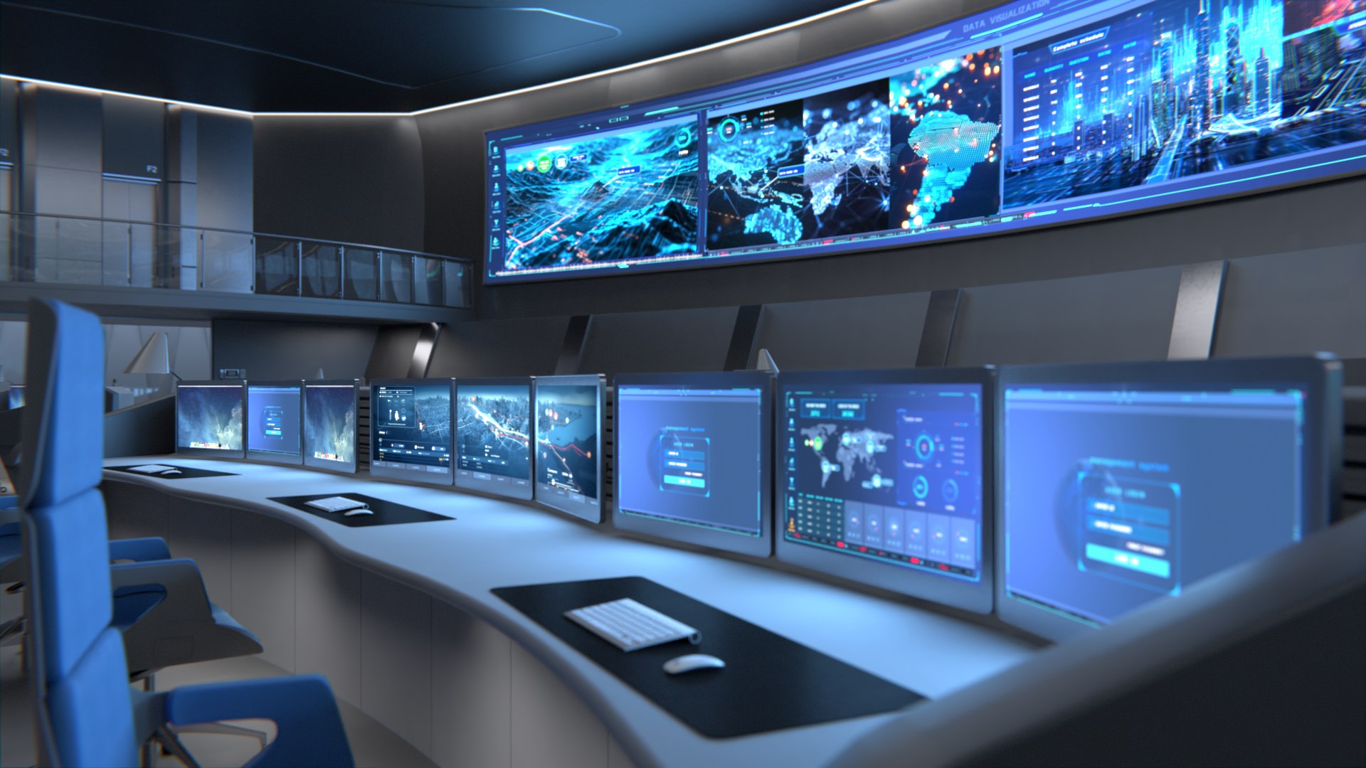 Monitoring Center Command Center 3D Model - TurboSquid 2175884