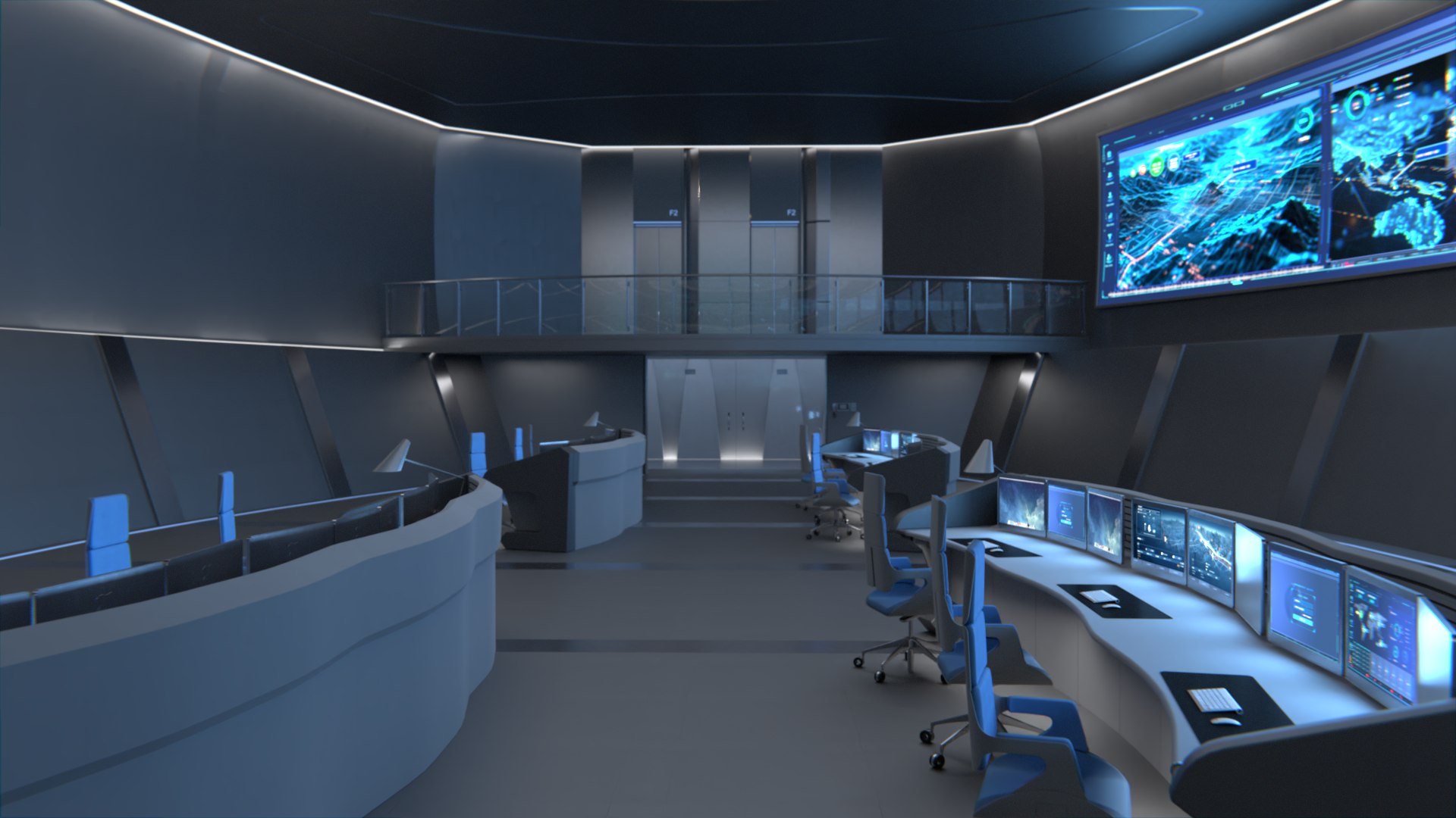 Monitoring Center Command Center 3D Model - TurboSquid 2175884