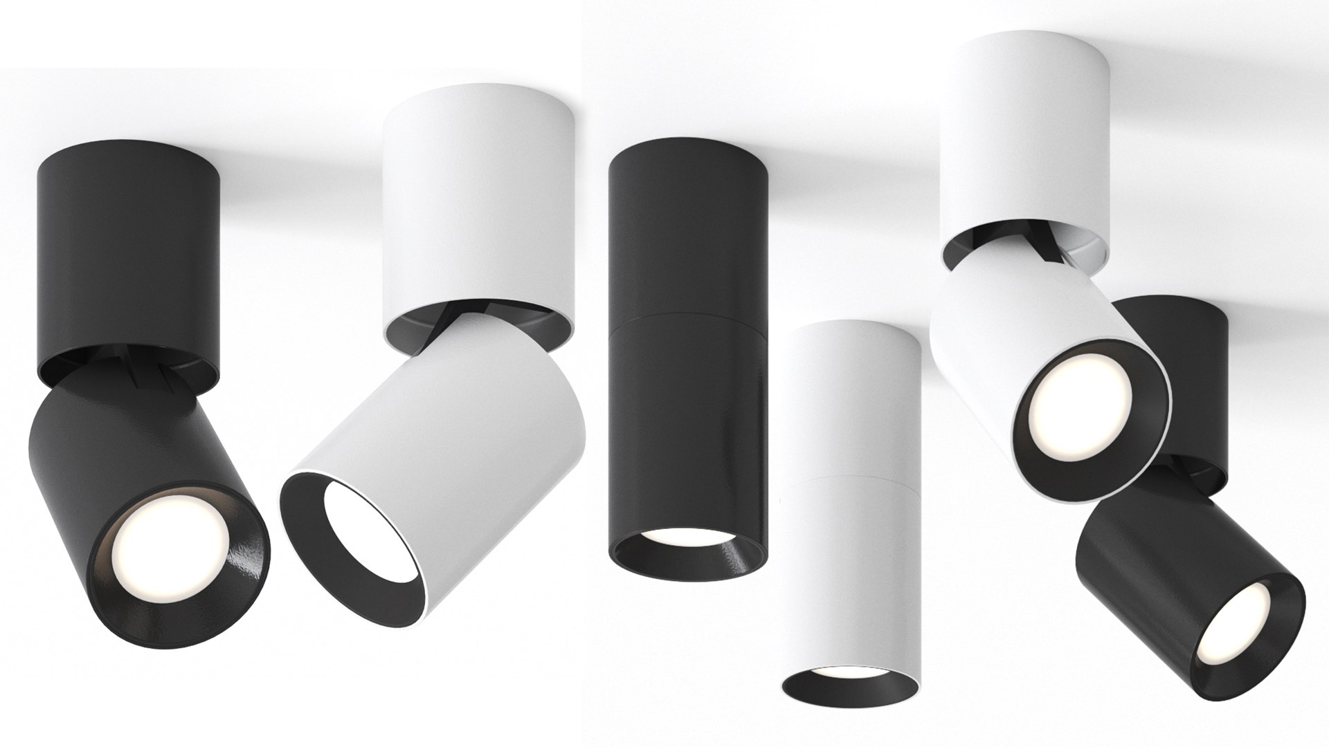 3D Cylindre De Spots LED Orientables Ceiling Model - TurboSquid 1905103