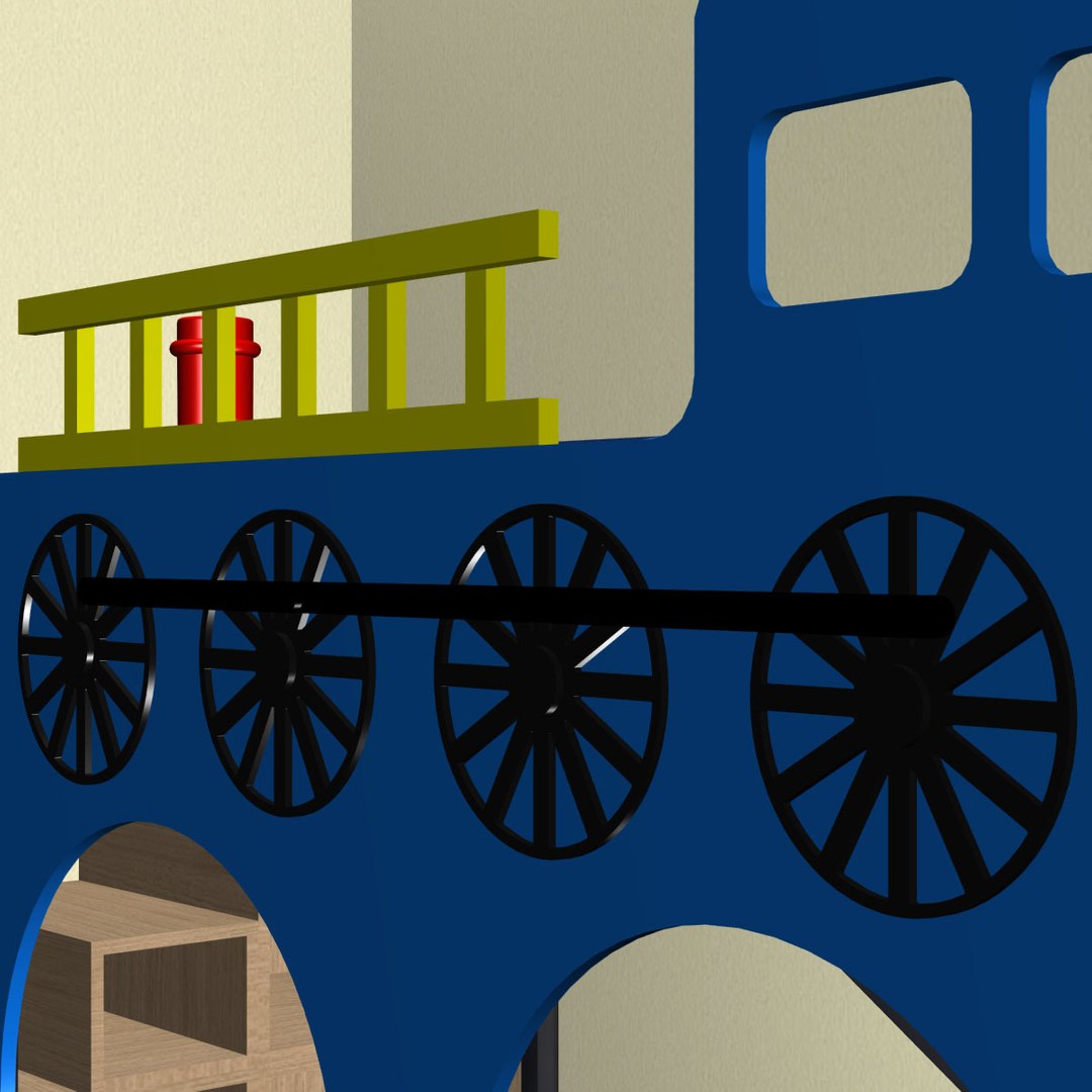 Bunk Train Bed 3d Max
