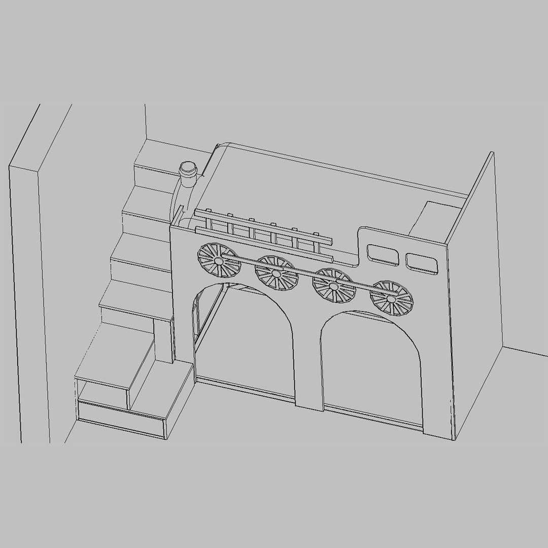 Bunk Train Bed 3d Max