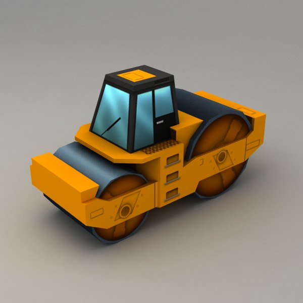asphalt roller 3d model