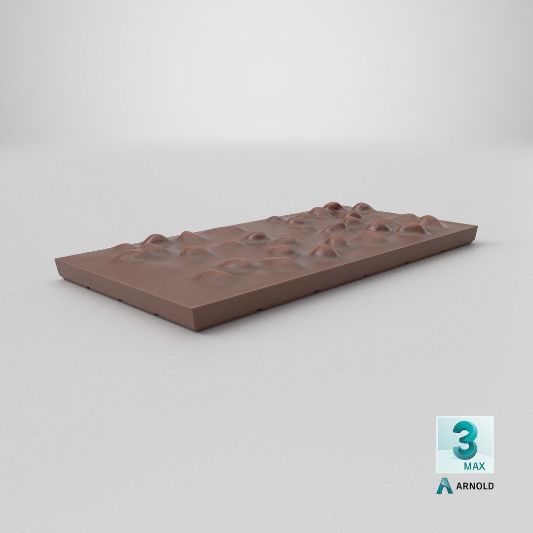 Milk Chocolate Nut Block Model - TurboSquid 2509364