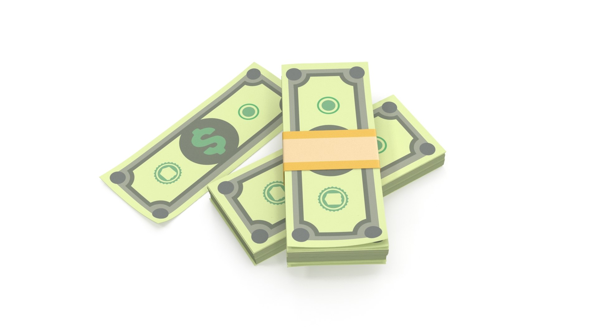 Stylized Wad Of Money 3D - TurboSquid 2337158