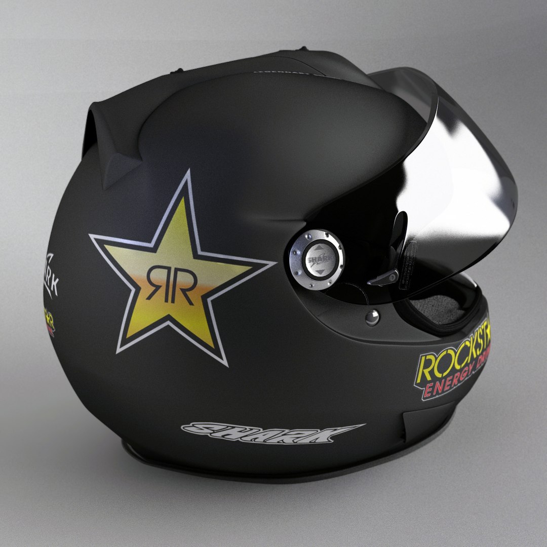 Shark Helmet Rockstar 3d Model