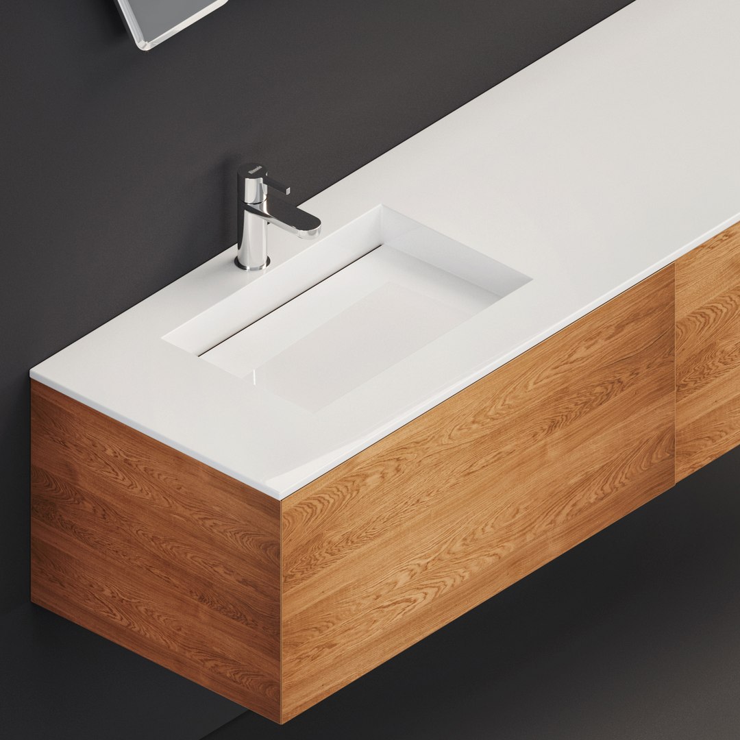 3D Arblu Lineo Vanity Unit With Doors Model - TurboSquid 2185773