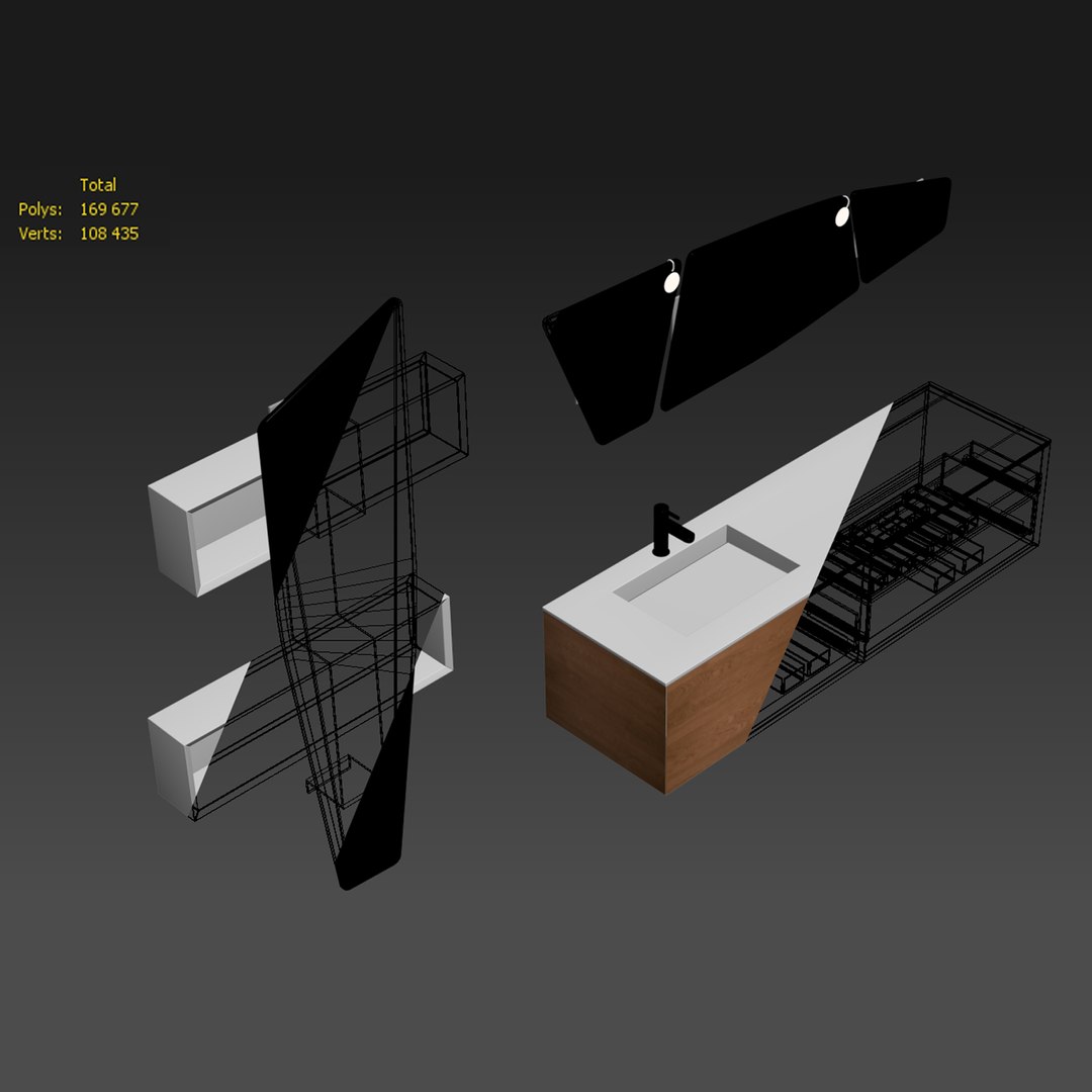 3D Arblu Lineo Vanity Unit With Doors Model - TurboSquid 2185773