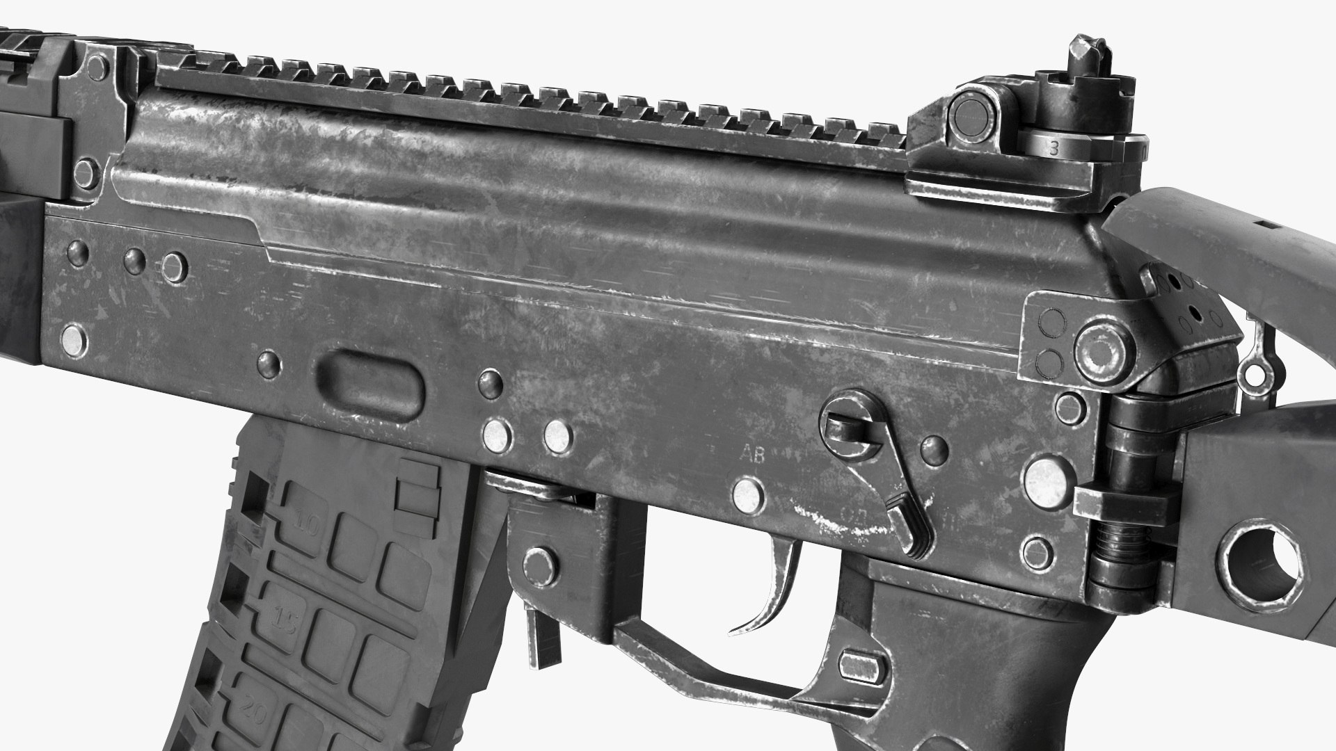 Old Assault Rifle AK-12 3D - TurboSquid 2128850