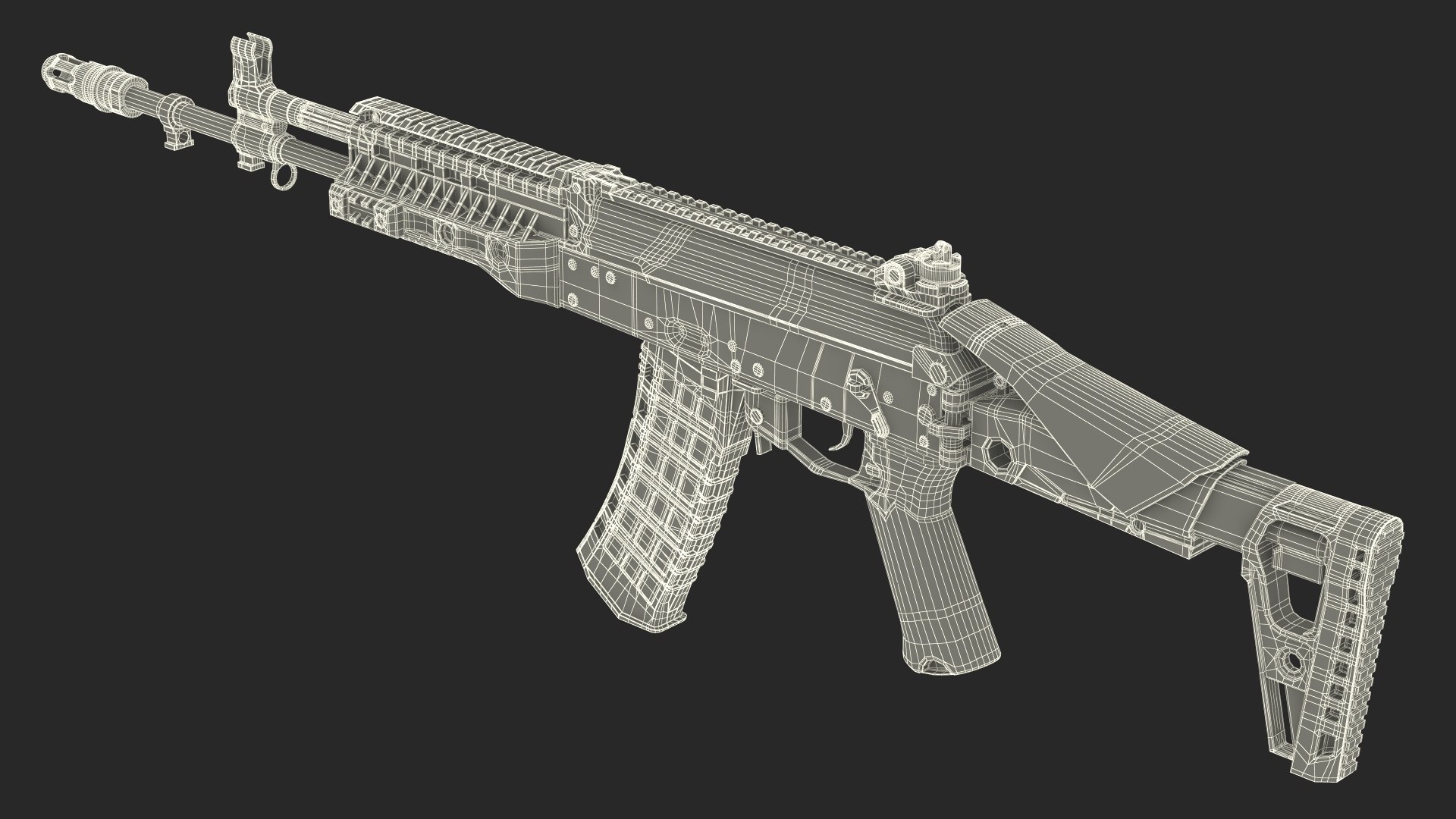 Old Assault Rifle AK-12 3D - TurboSquid 2128850