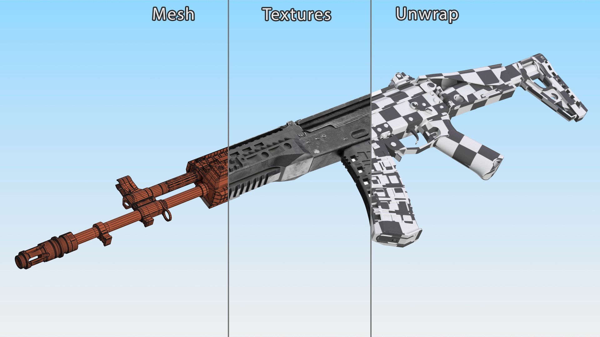 Old Assault Rifle AK-12 3D - TurboSquid 2128850