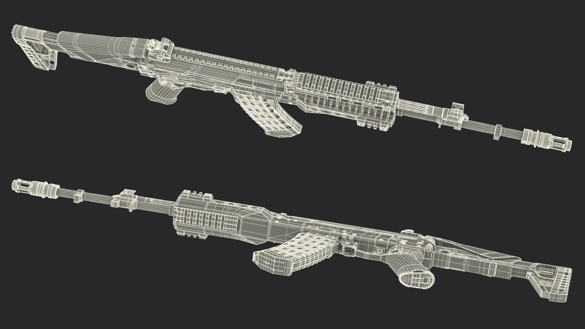Old Assault Rifle AK-12 3D - TurboSquid 2128850