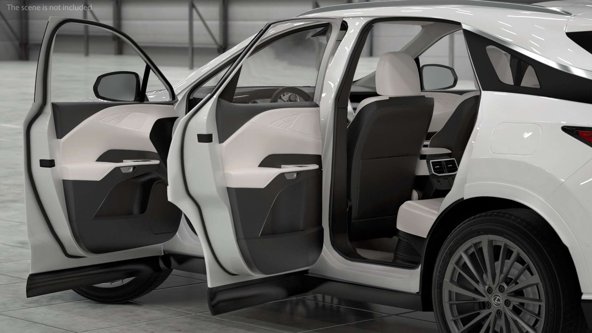 3D model Lexus RX 350 2023 White Rigged - TurboSquid 2035528