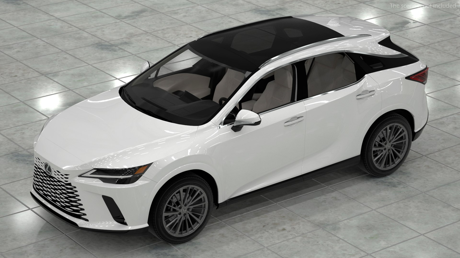 3D model Lexus RX 350 2023 White Rigged - TurboSquid 2035528