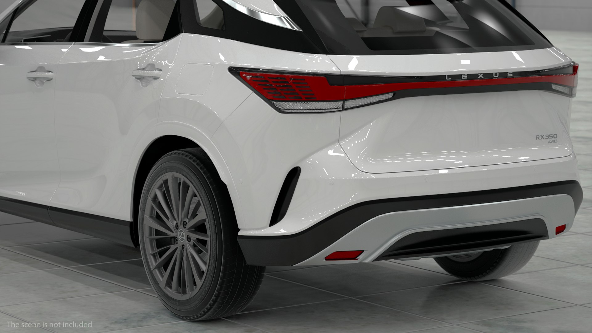 3D model Lexus RX 350 2023 White Rigged - TurboSquid 2035528