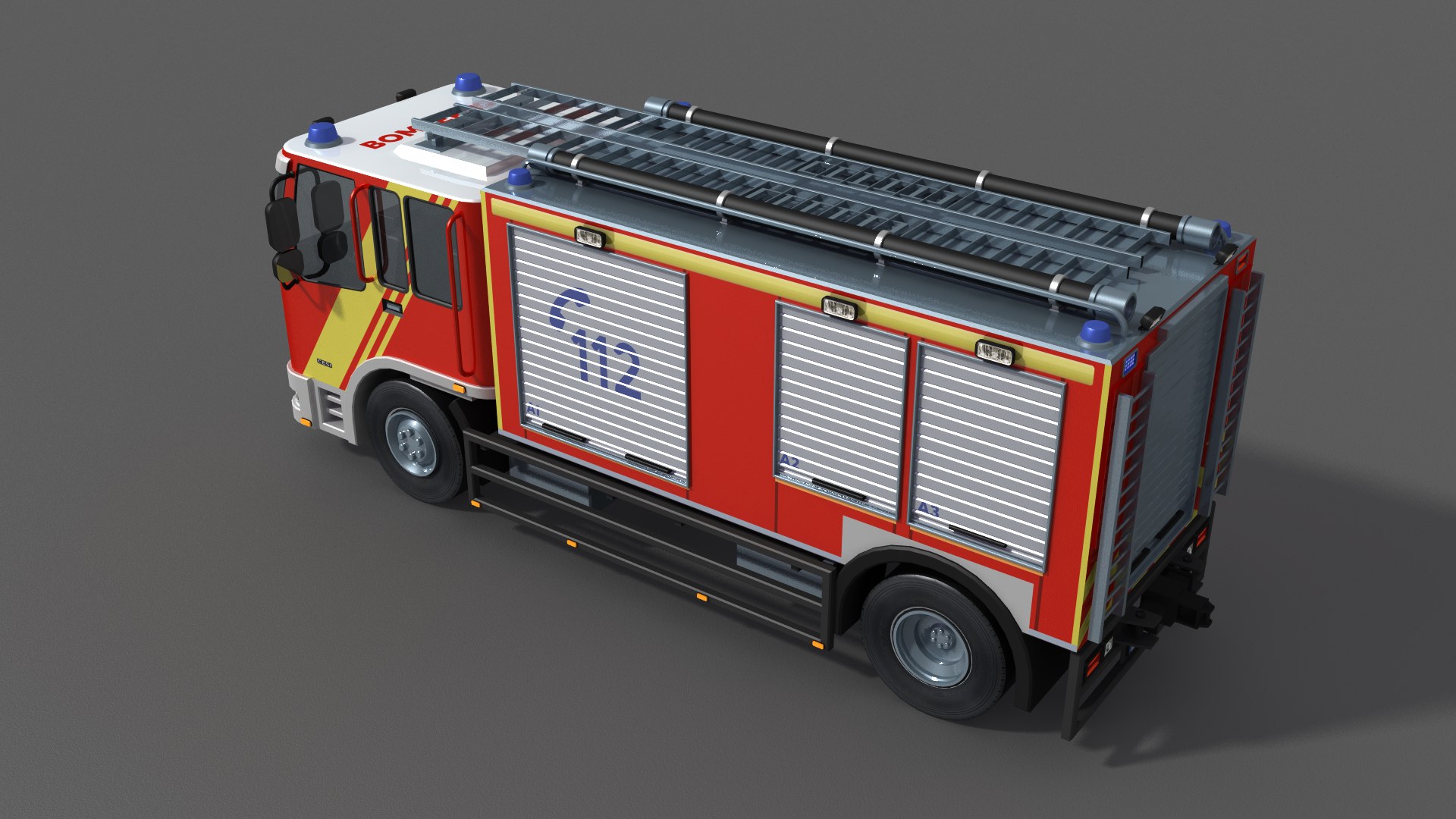 Spanish Firetruck 3D - TurboSquid 2090876