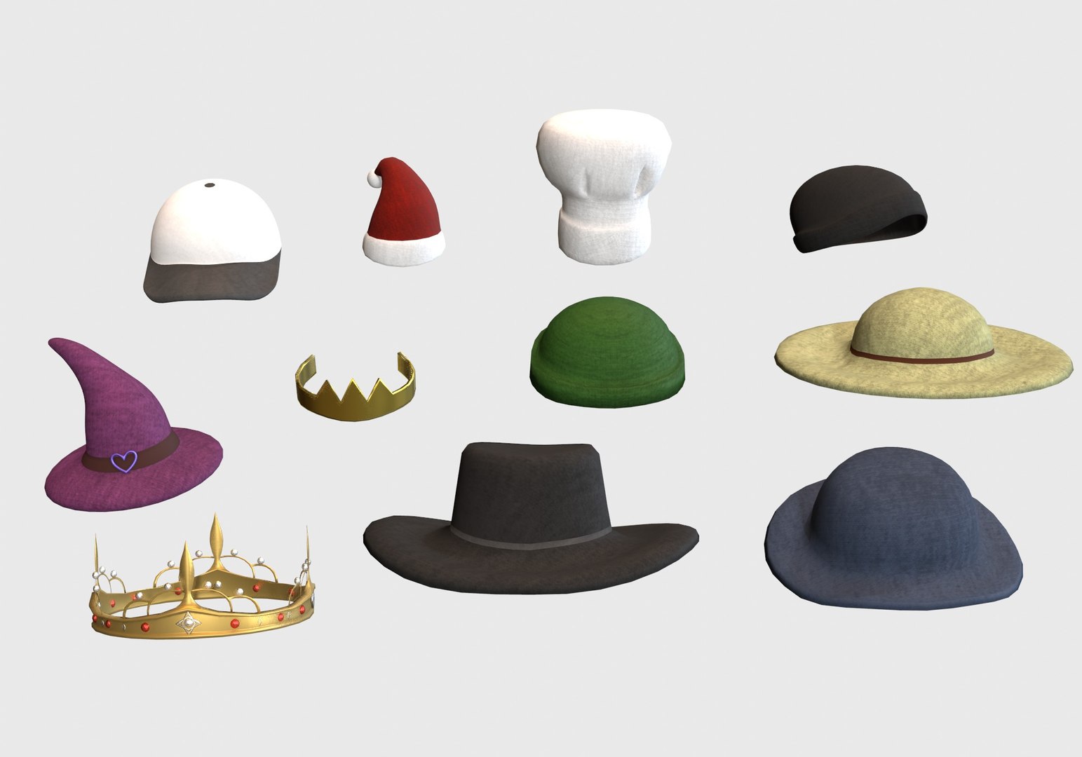 3D 11 Hats Package - TurboSquid 1892019