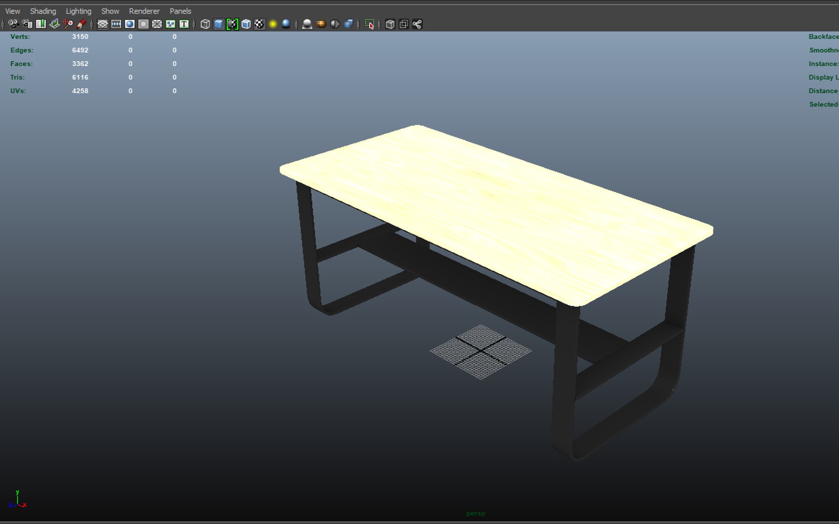 Study Table 3D Model VR 3D - TurboSquid 1930426