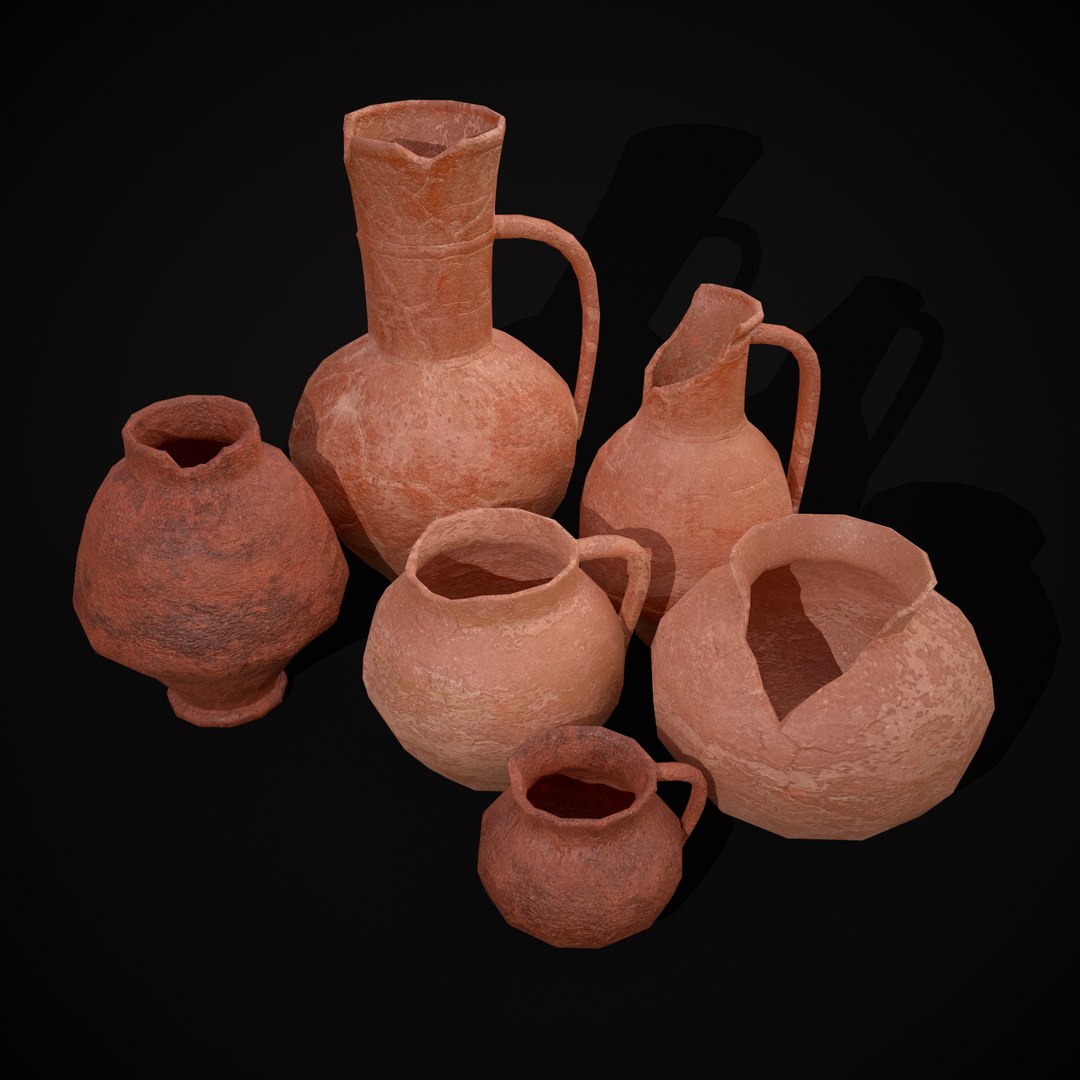 3D Broken Ceramic Pottery Set - TurboSquid 2153985