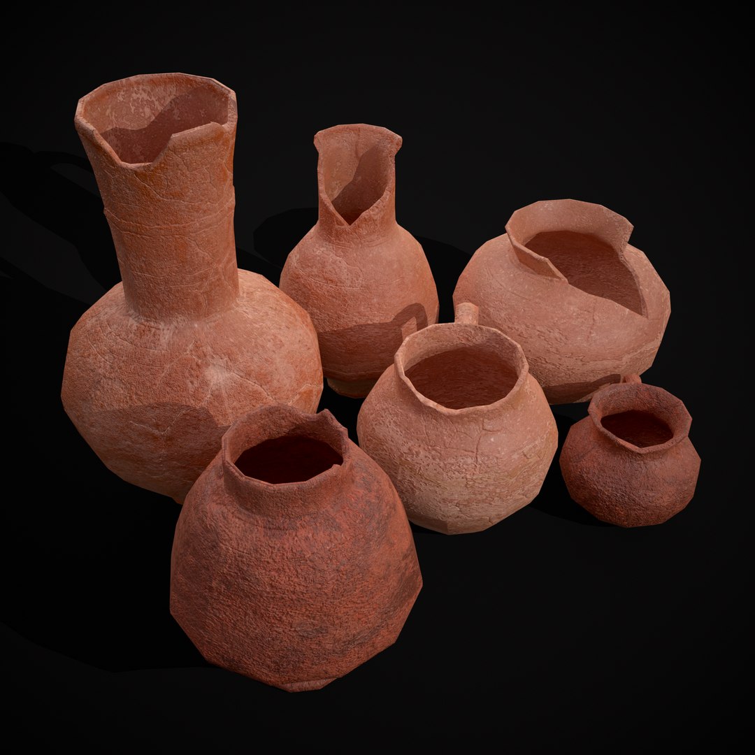 3D Broken Ceramic Pottery Set - TurboSquid 2153985