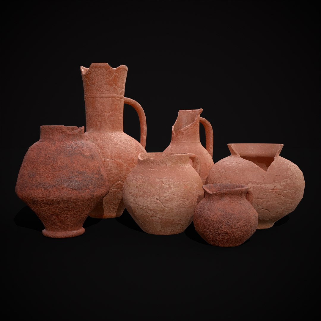 3D Broken Ceramic Pottery Set - TurboSquid 2153985