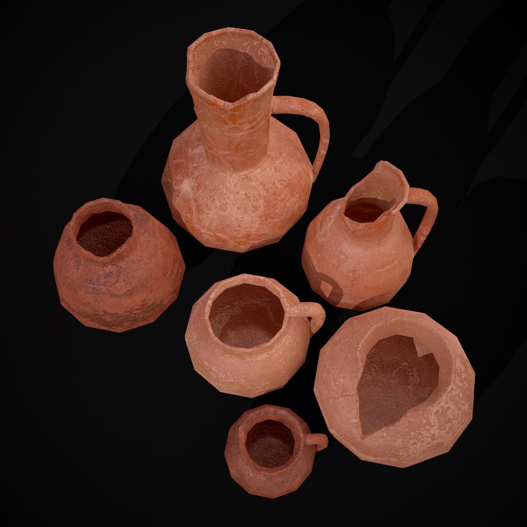 3D Broken Ceramic Pottery Set - TurboSquid 2153985
