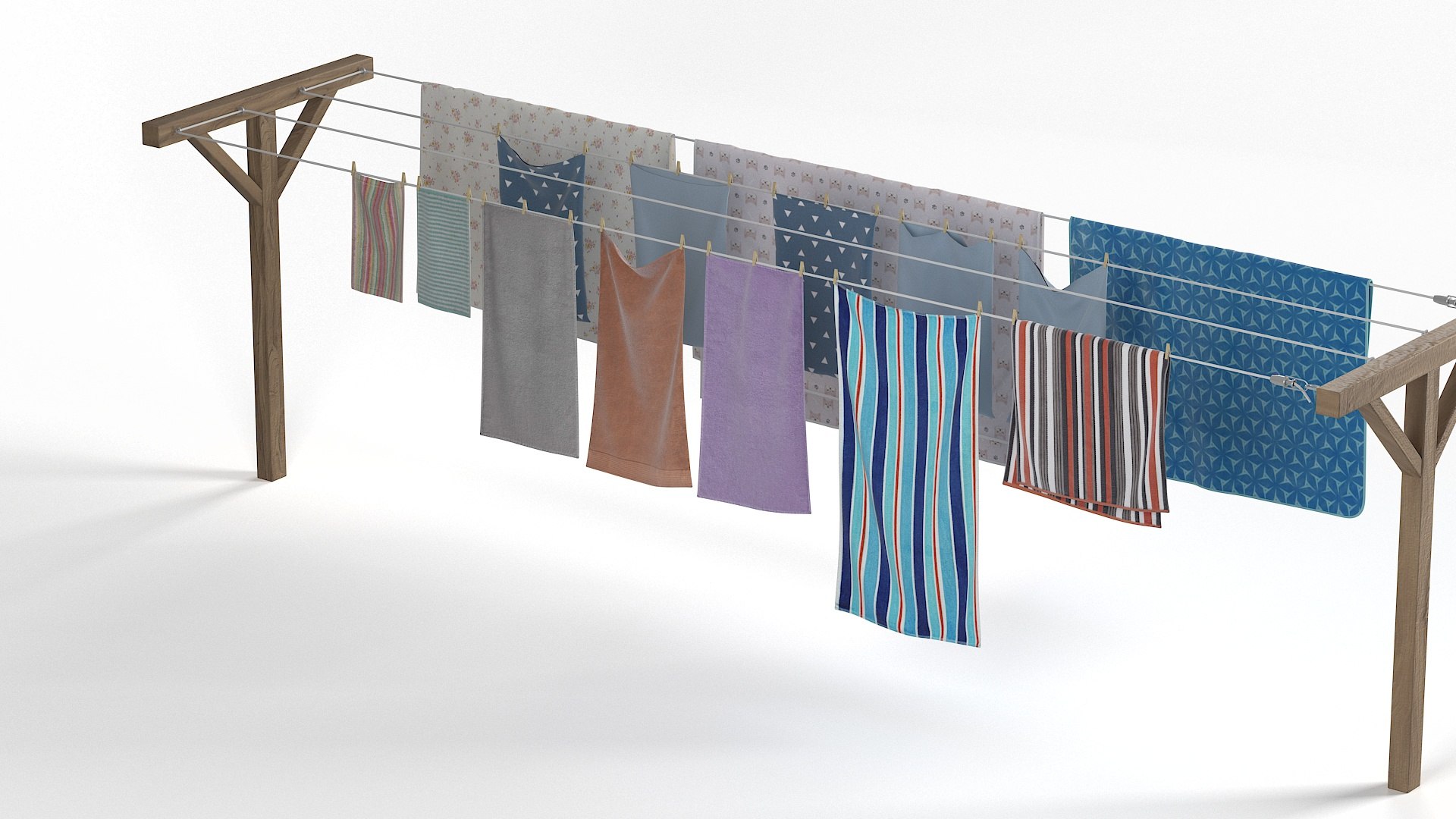 Clothes Line 3D - TurboSquid 2146977
