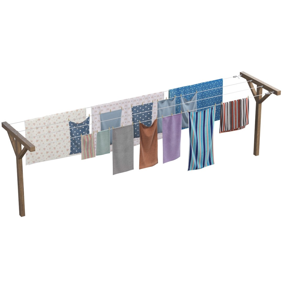 Clothes Line 3D - TurboSquid 2146977