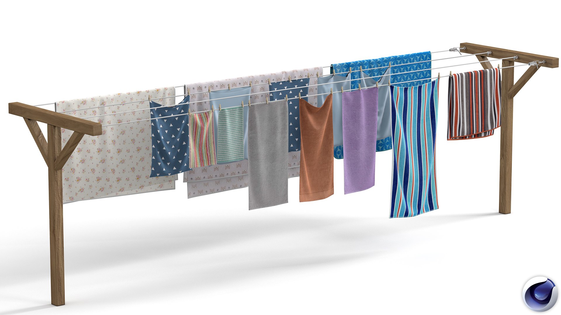 Clothes Line 3D - TurboSquid 2146977