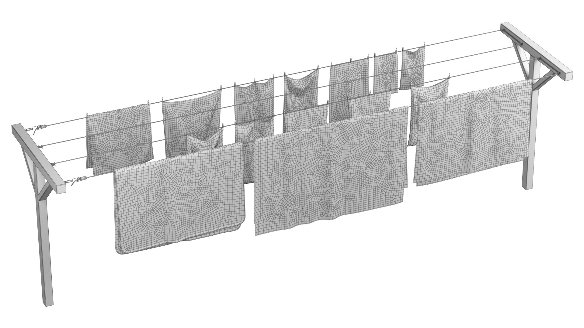 Clothes Line 3D - TurboSquid 2146977