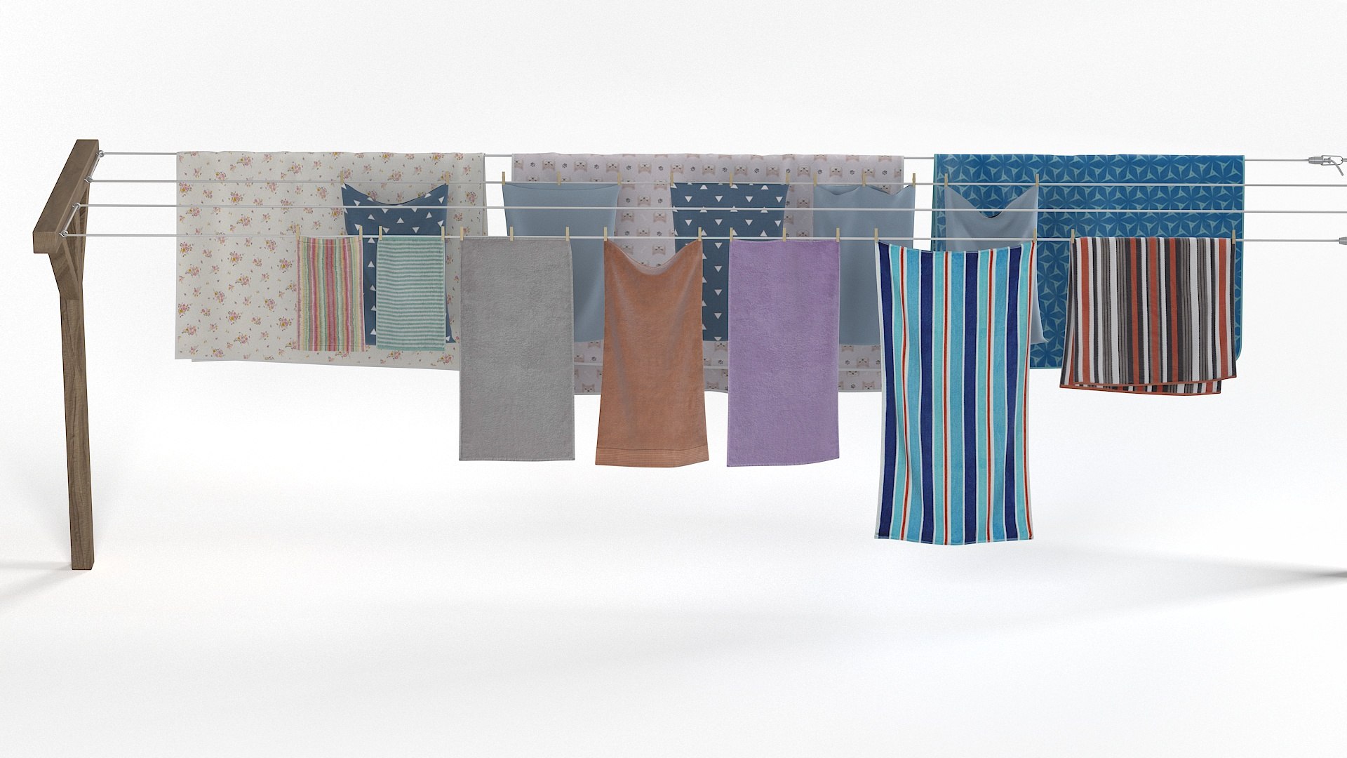 Clothes Line 3D - TurboSquid 2146977