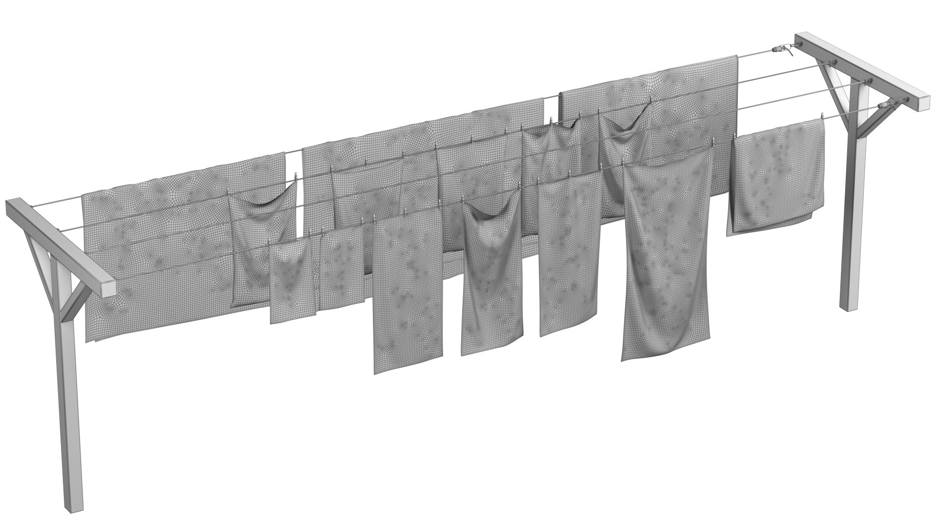 Clothes Line 3D - TurboSquid 2146977