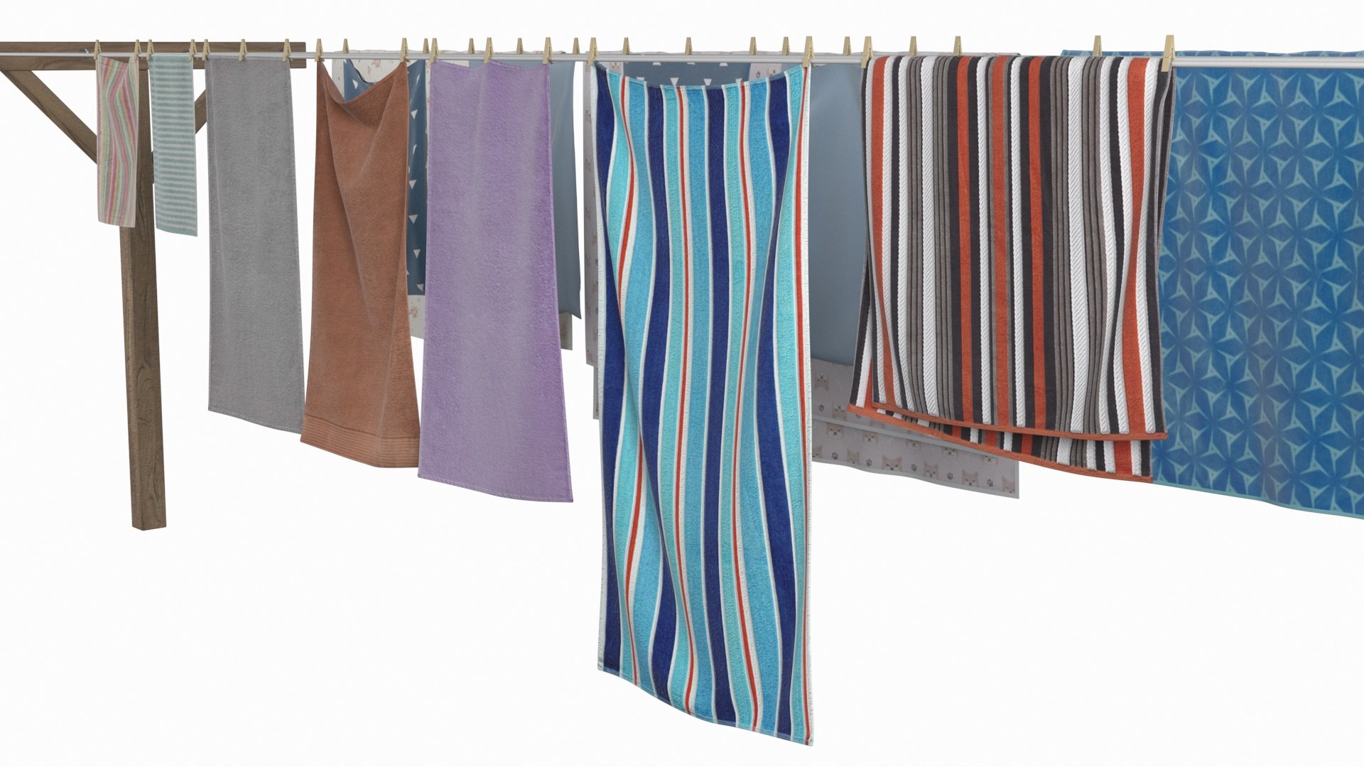 Clothes Line 3D - TurboSquid 2146977
