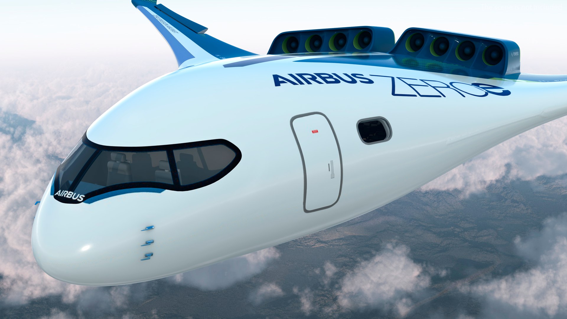 3D Airbus ZEROe Blended-Wing Body Rigged - TurboSquid 2040299