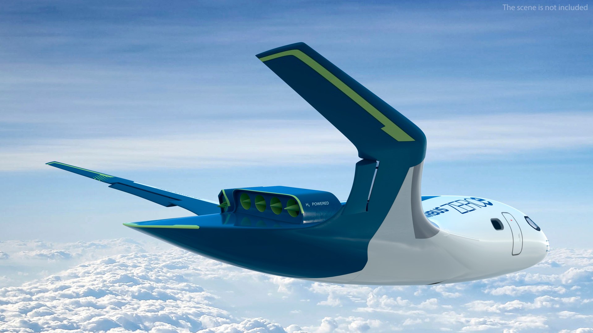 3D Airbus ZEROe Blended-Wing Body Rigged - TurboSquid 2040299