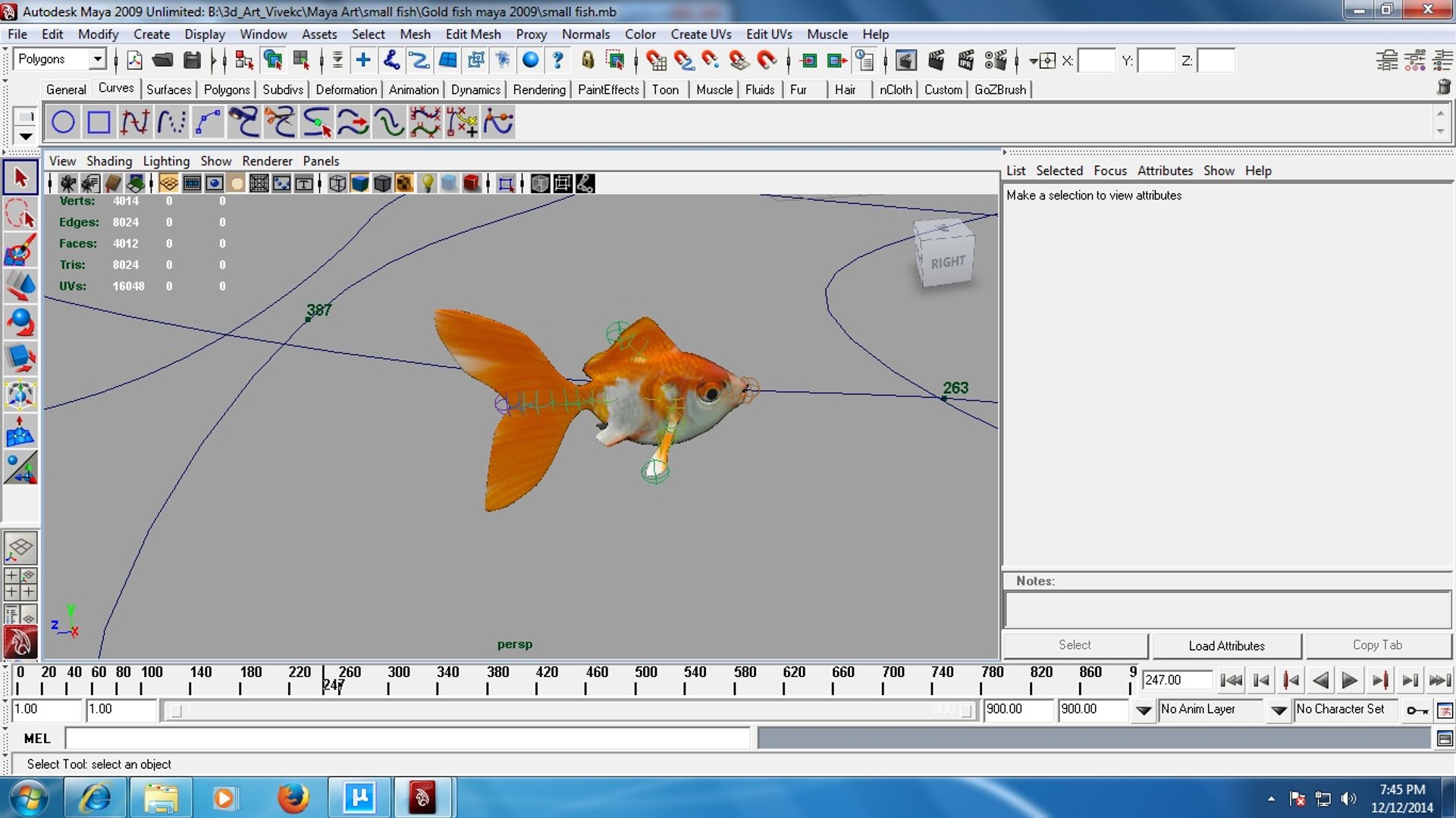 3d Model Of Gold Fish
