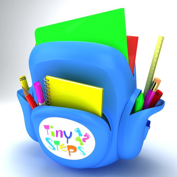 3d model school bag