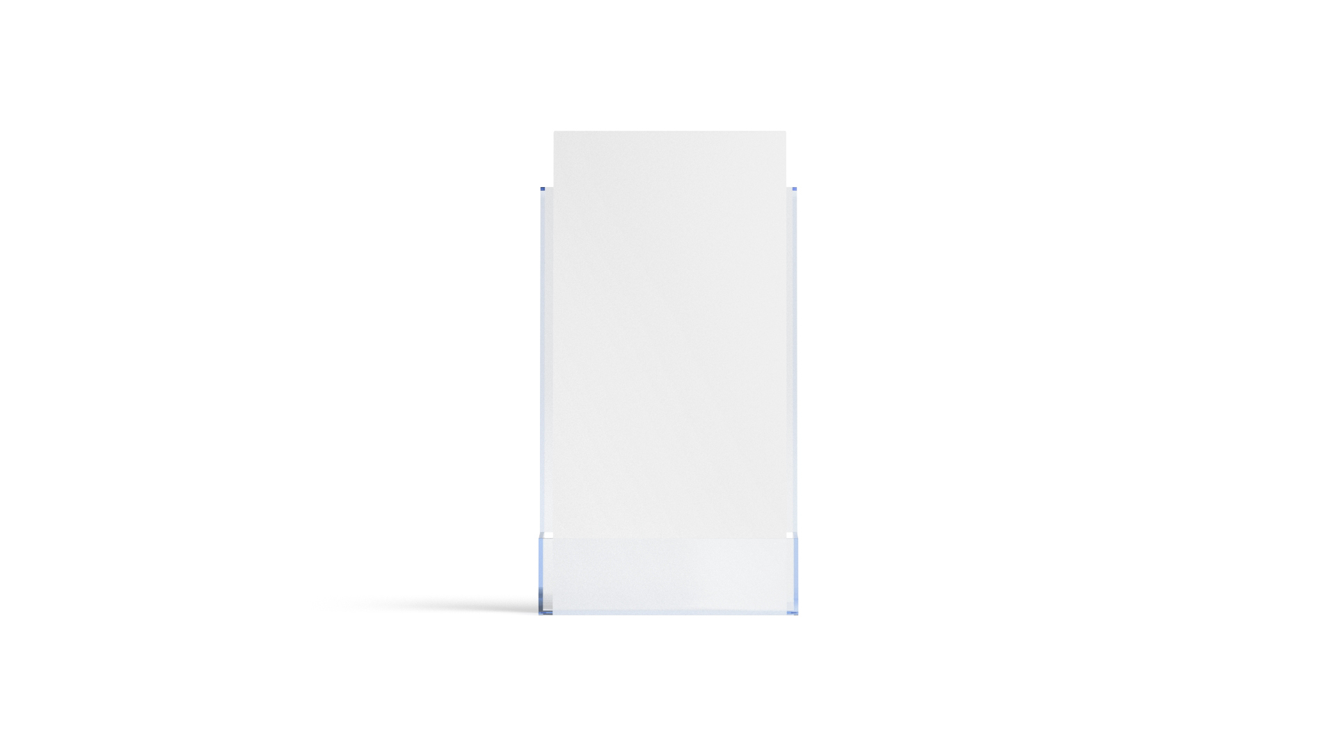 3D Model Acrylic Euro Flyer Holder - Brochure In Glass Plastic ...