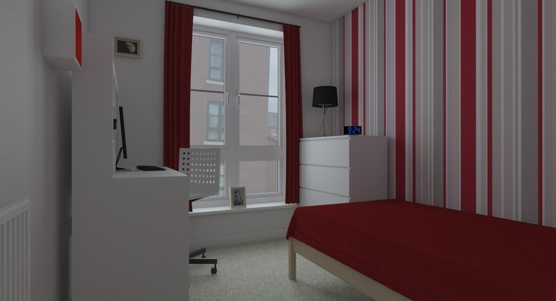3D Model Small Bedroom Interior - TurboSquid 1341190