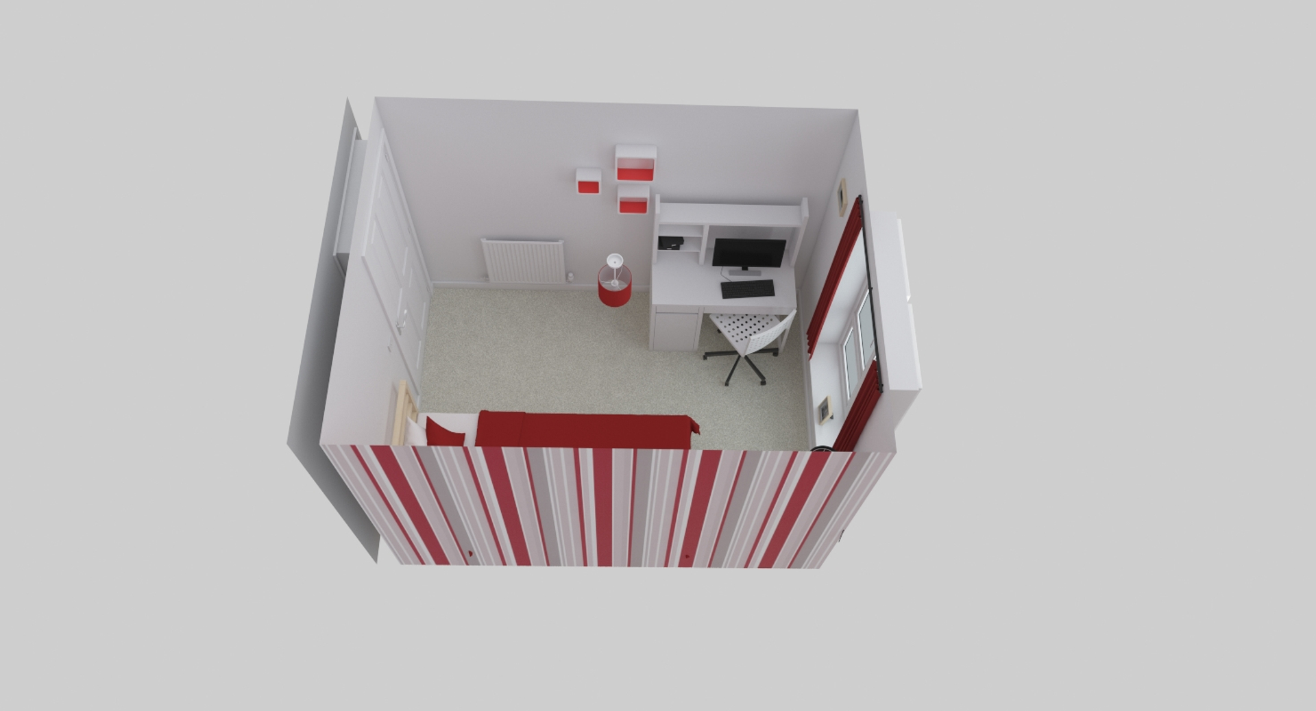 3D Model Small Bedroom Interior - TurboSquid 1341190