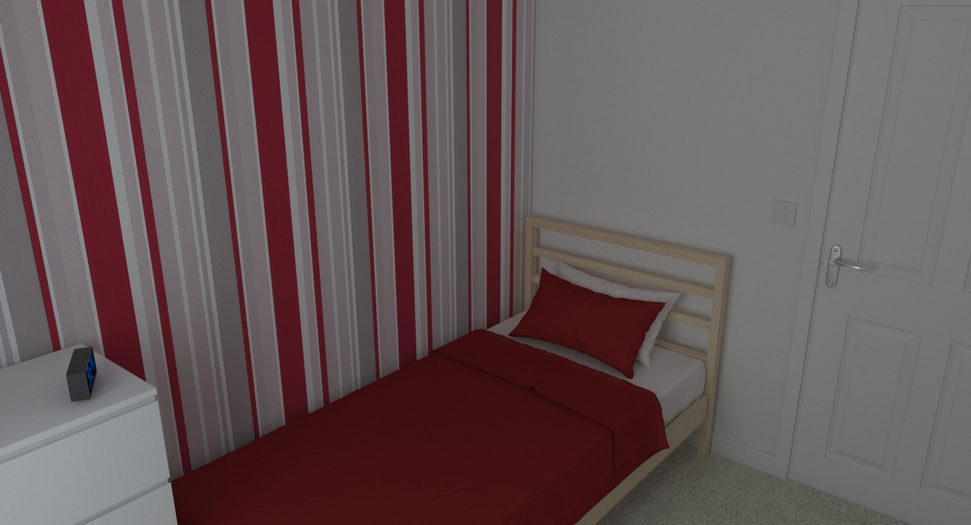 3D Model Small Bedroom Interior - TurboSquid 1341190