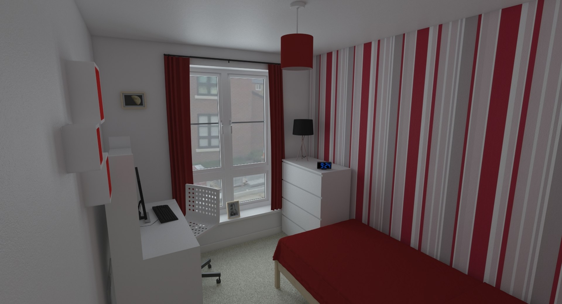 3D Model Small Bedroom Interior - TurboSquid 1341190