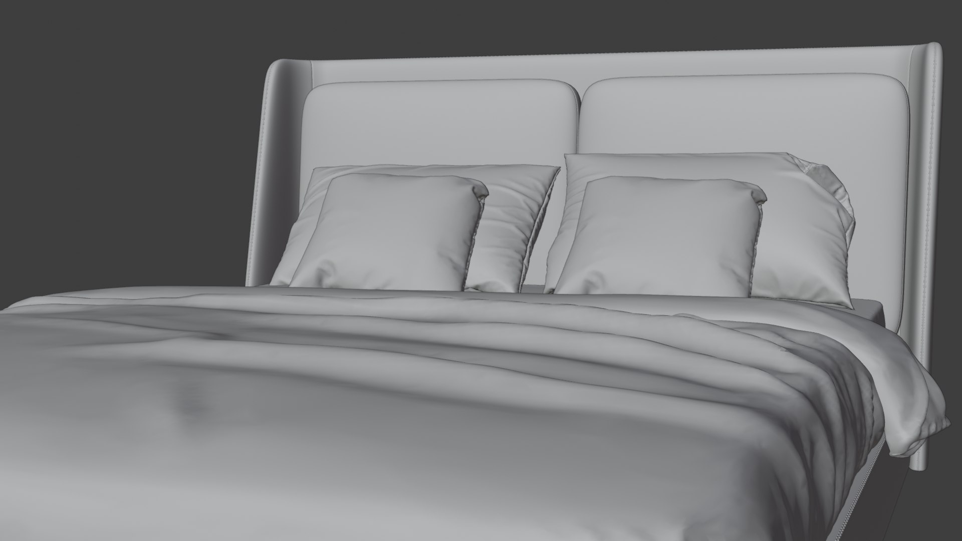 Photorealistic Bed 004 3D Model - TurboSquid 2206411