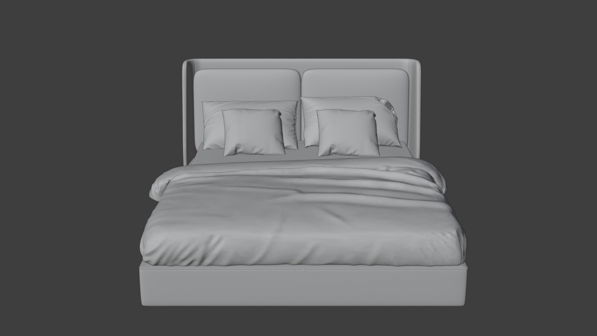 Photorealistic Bed 004 3D Model - TurboSquid 2206411