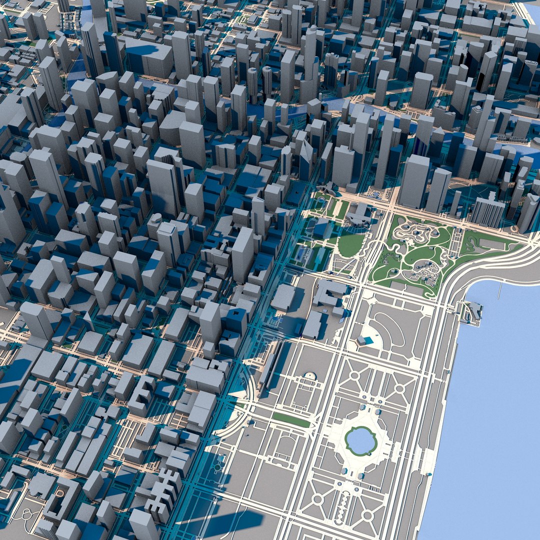 Chicago City In Illinois United States 3D - TurboSquid 2399525