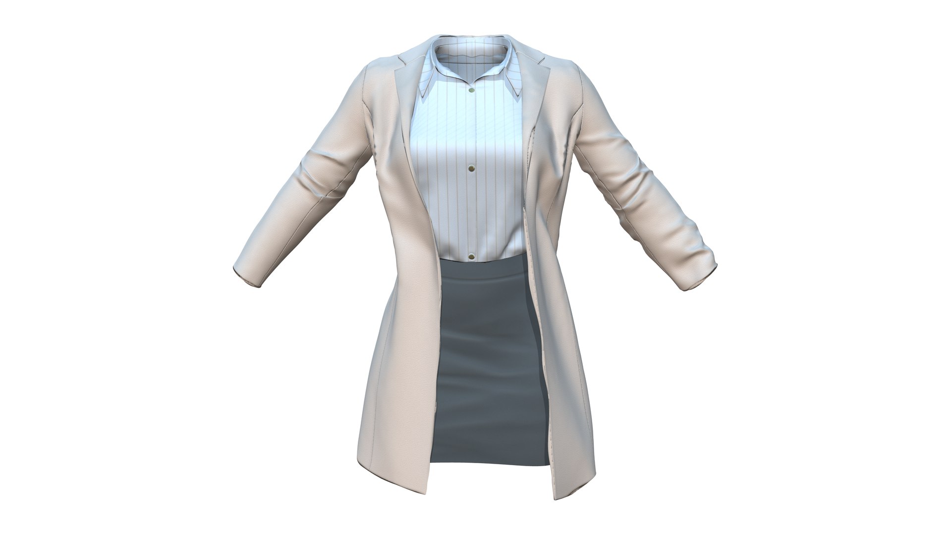 3D Women Full Scientist Lab Outfit Model - TurboSquid 1940631