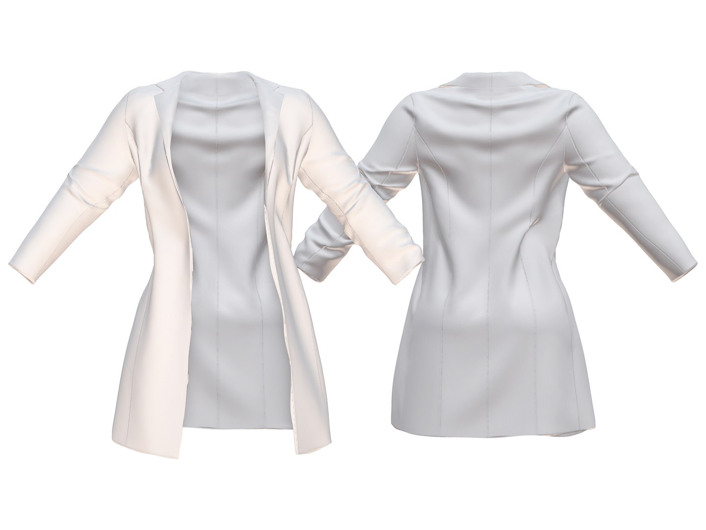 3D Women Full Scientist Lab Outfit Model - TurboSquid 1940631